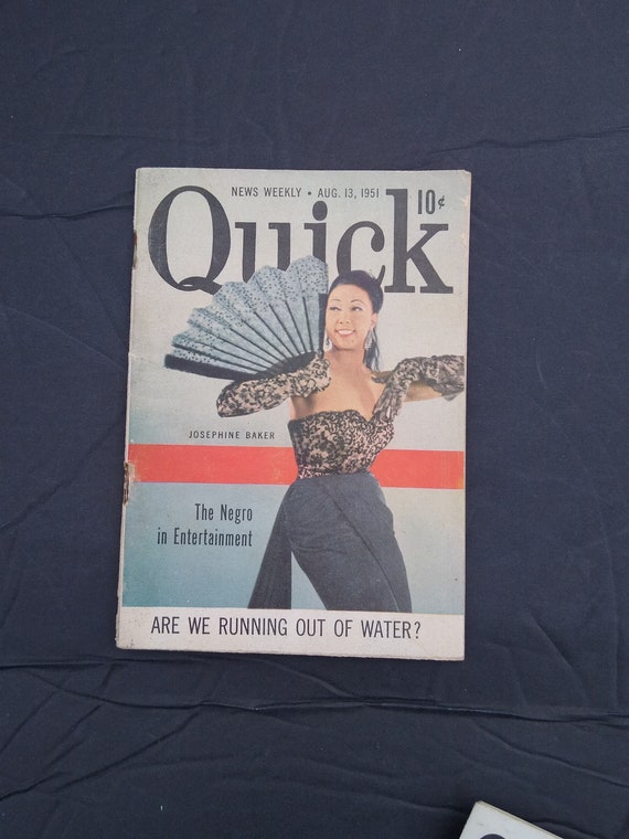 Vintage Quick Magazine JOSEPHINE BAKER Aug. 13 1951 the | Etsy