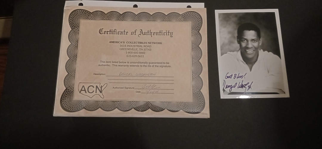 Denzel Washington Autograph 5 X 7 Photo, - Etsy