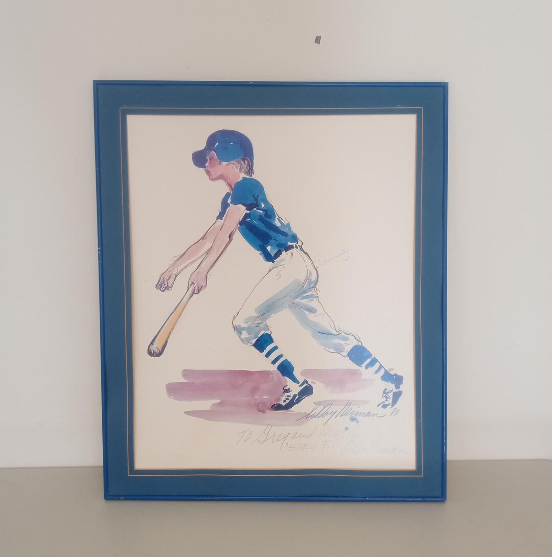 Leroy Neiman Lithograph Print ''little Hitter'' Hand Signed in Pencil ...