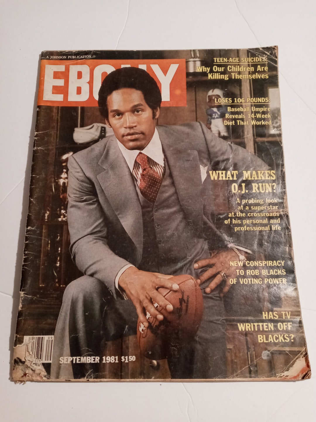 Vintage Ebony Magazine, What Make O.J. Run, Sept., 1981; - Etsy