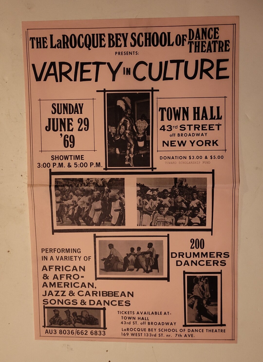 The Larocque Bey School of Dance Theatre Original Poster, 1969; - Etsy