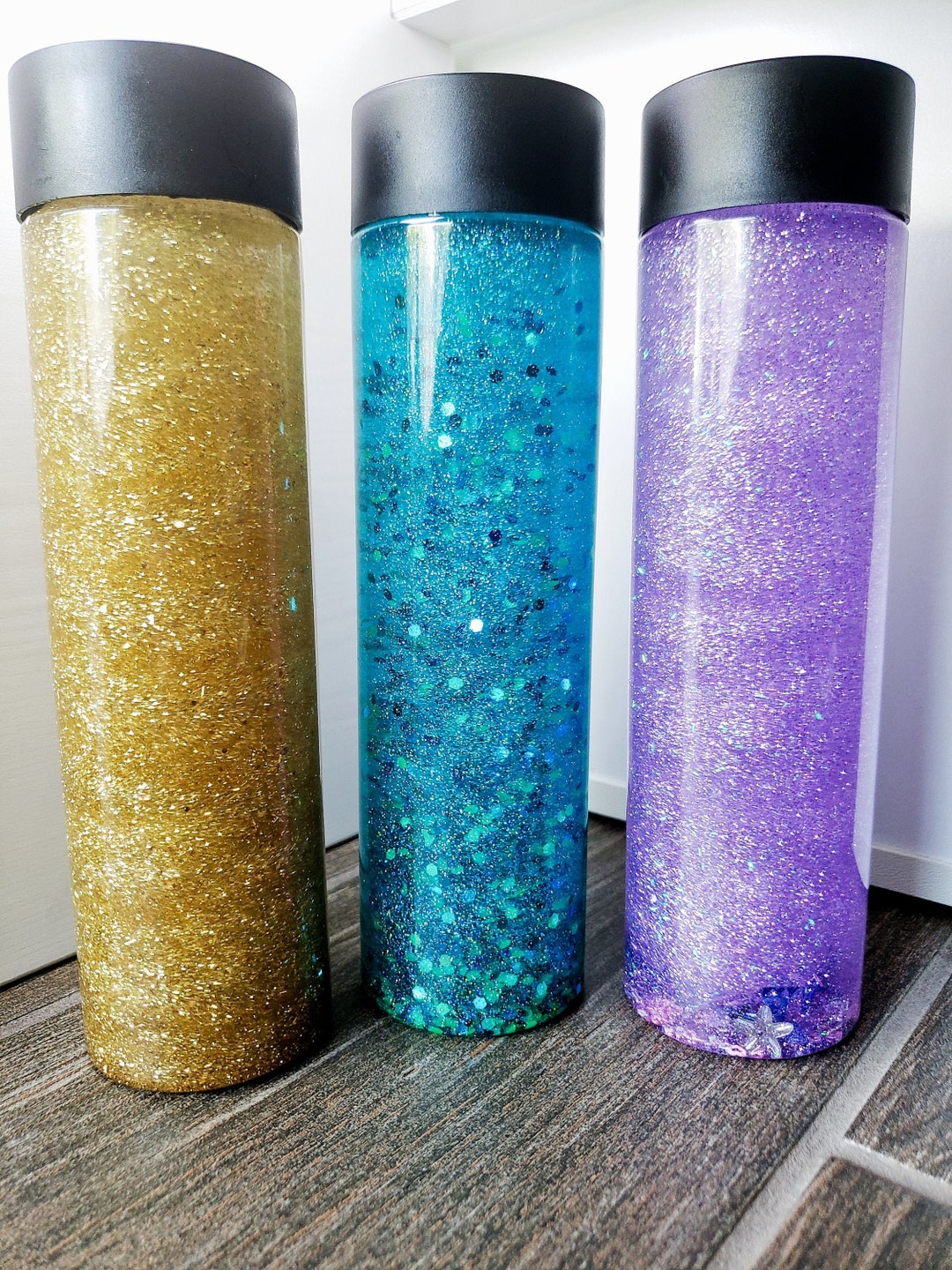 Customized Glitter Sensory Bottle Kit for Time Out, Anxiety, Stress ...
