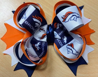 Broncos Hair Bow | Etsy