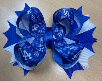 Dodgers Bow - Etsy