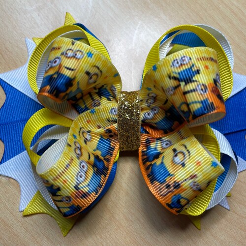 Minions Inspired Hair Bow Despicable Me Minions Bow Pink - Etsy