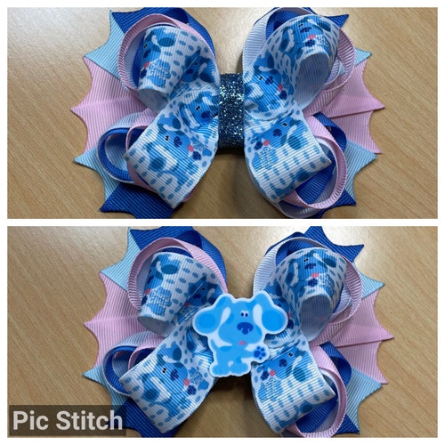Blues Clues Hair Bow Blues Clues Bow Blues Clues Hair Clip - Etsy