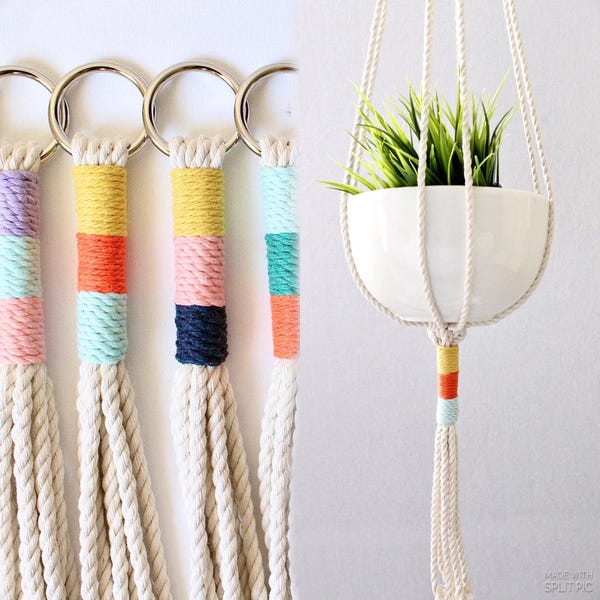 Macrame Pot Holder - Etsy