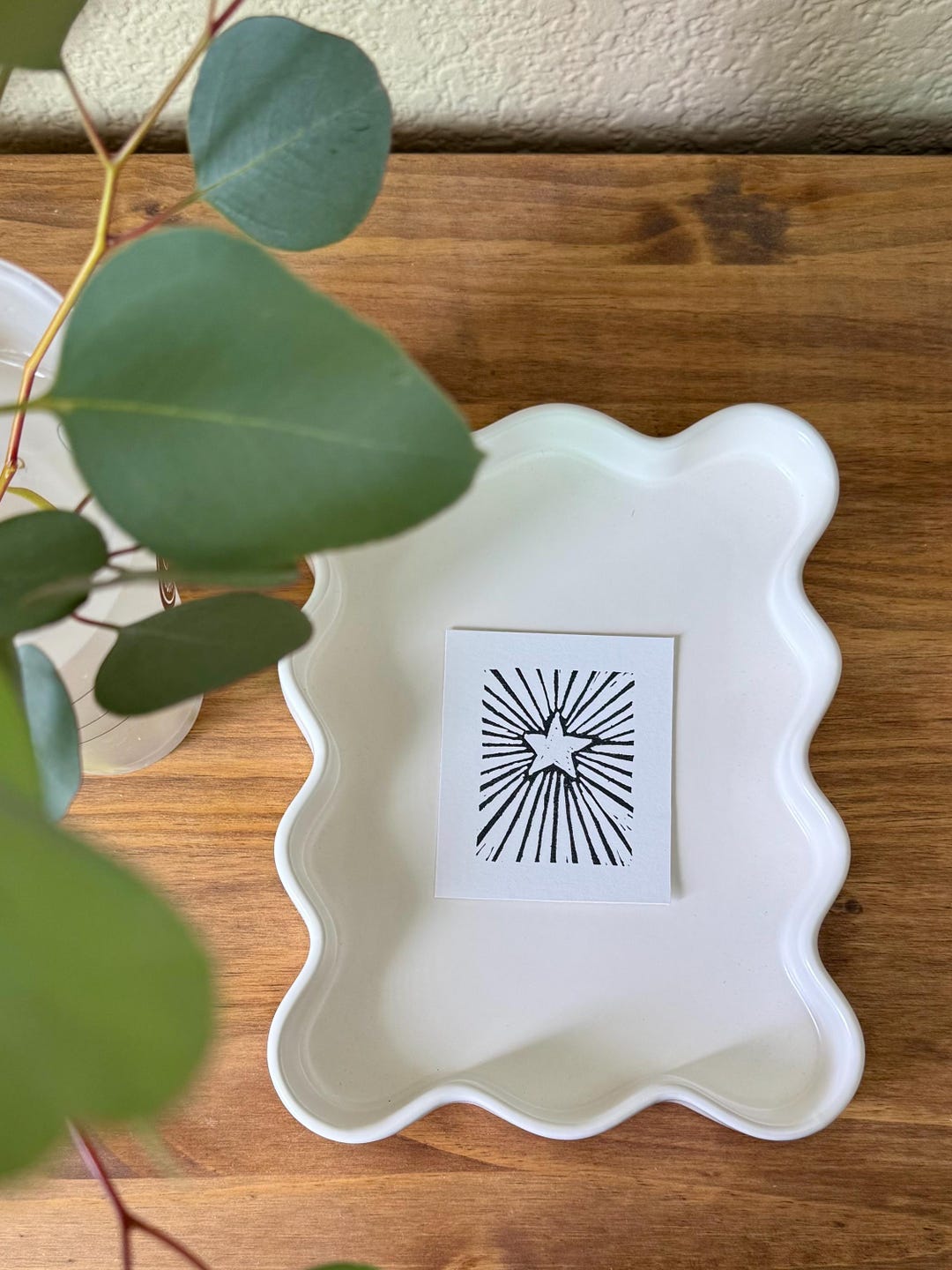 Star Linocut Print | Handmade Linocut Art Print | Starburst | Shooting ...