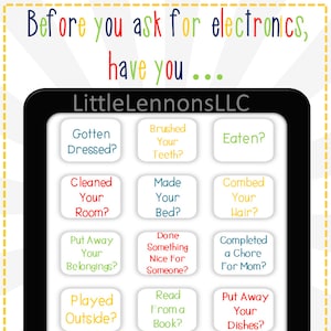Digital Download Summer Electronics Checklist, Diy, Screen Time, Kids ...
