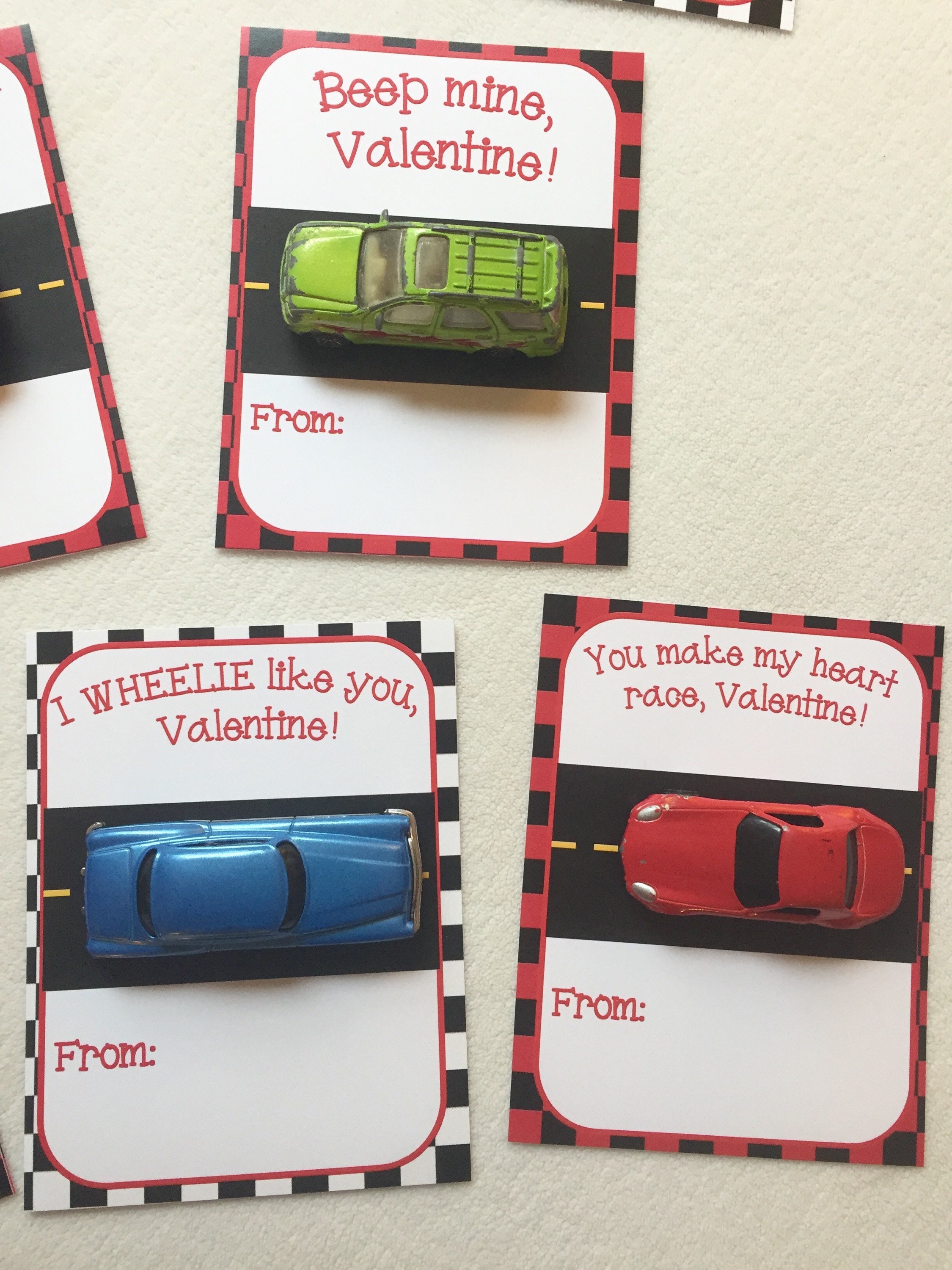 Printable Car Valentine Preschool Prek Kindergarten - Etsy