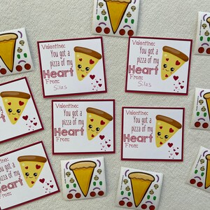 Printable Pizza Kids Class Valentine, Gender Neutral, Digital Download ...