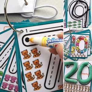 PDF Digital Download Little Numbers, Dry Erase, Counting, Clip Cards ...