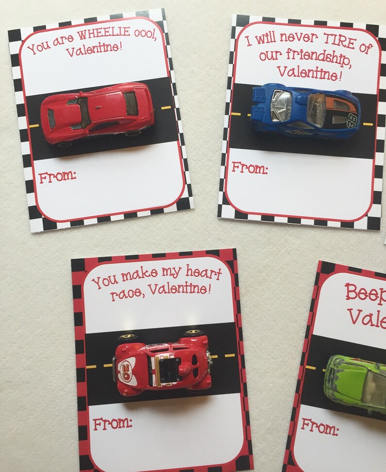 Printable Car Valentine Preschool Prek Kindergarten - Etsy