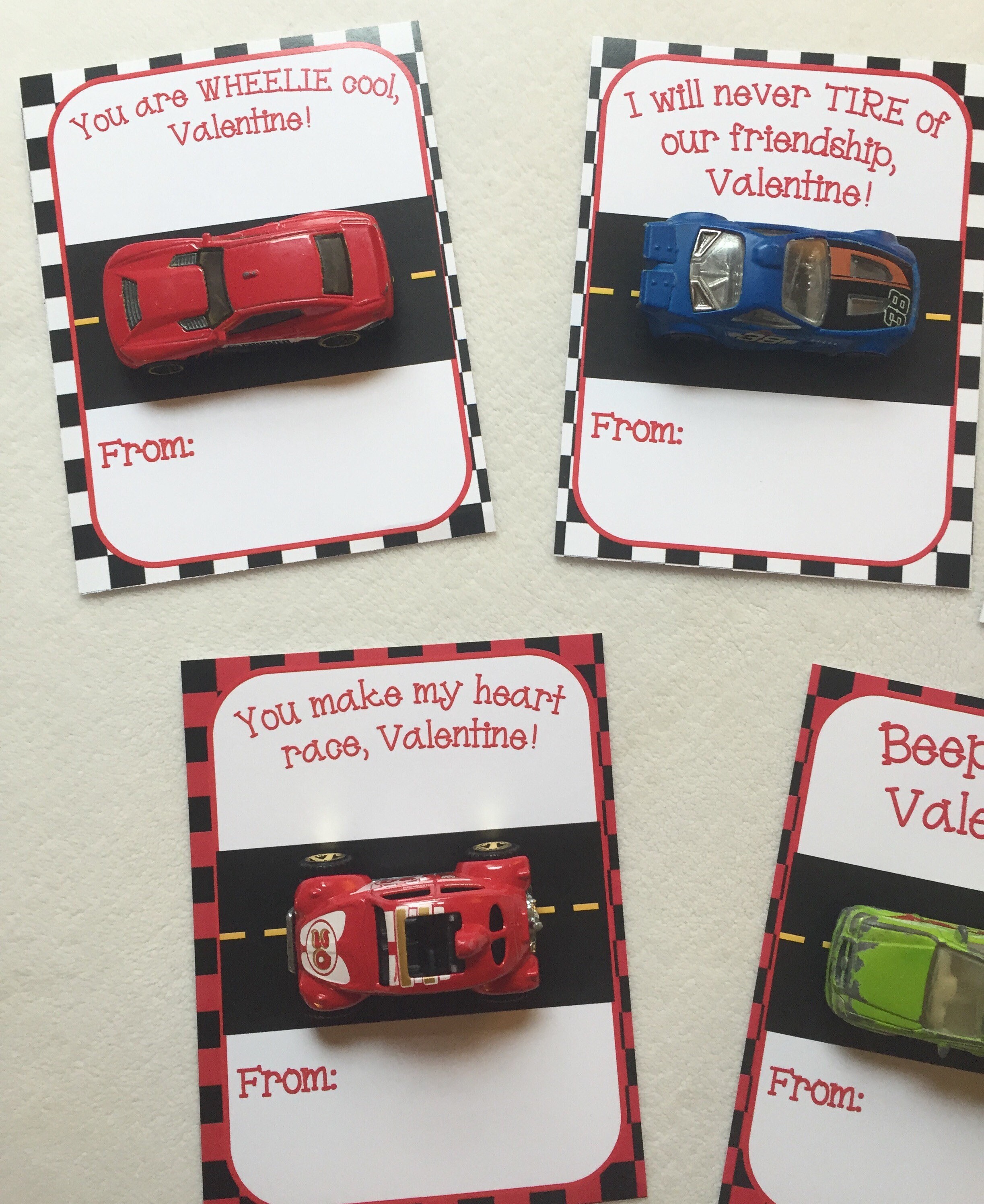 Printable Car Valentine Preschool Prek Kindergarten - Etsy