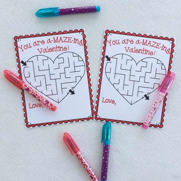 Maze Valentine - Etsy