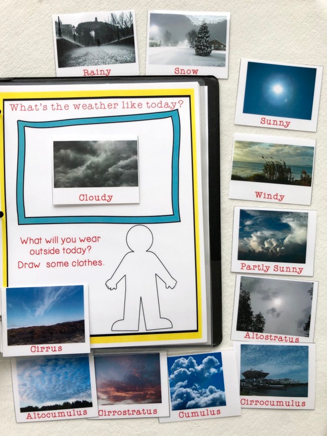 Weather Busy Book Page, Digital Download, Real Weather Photos ...