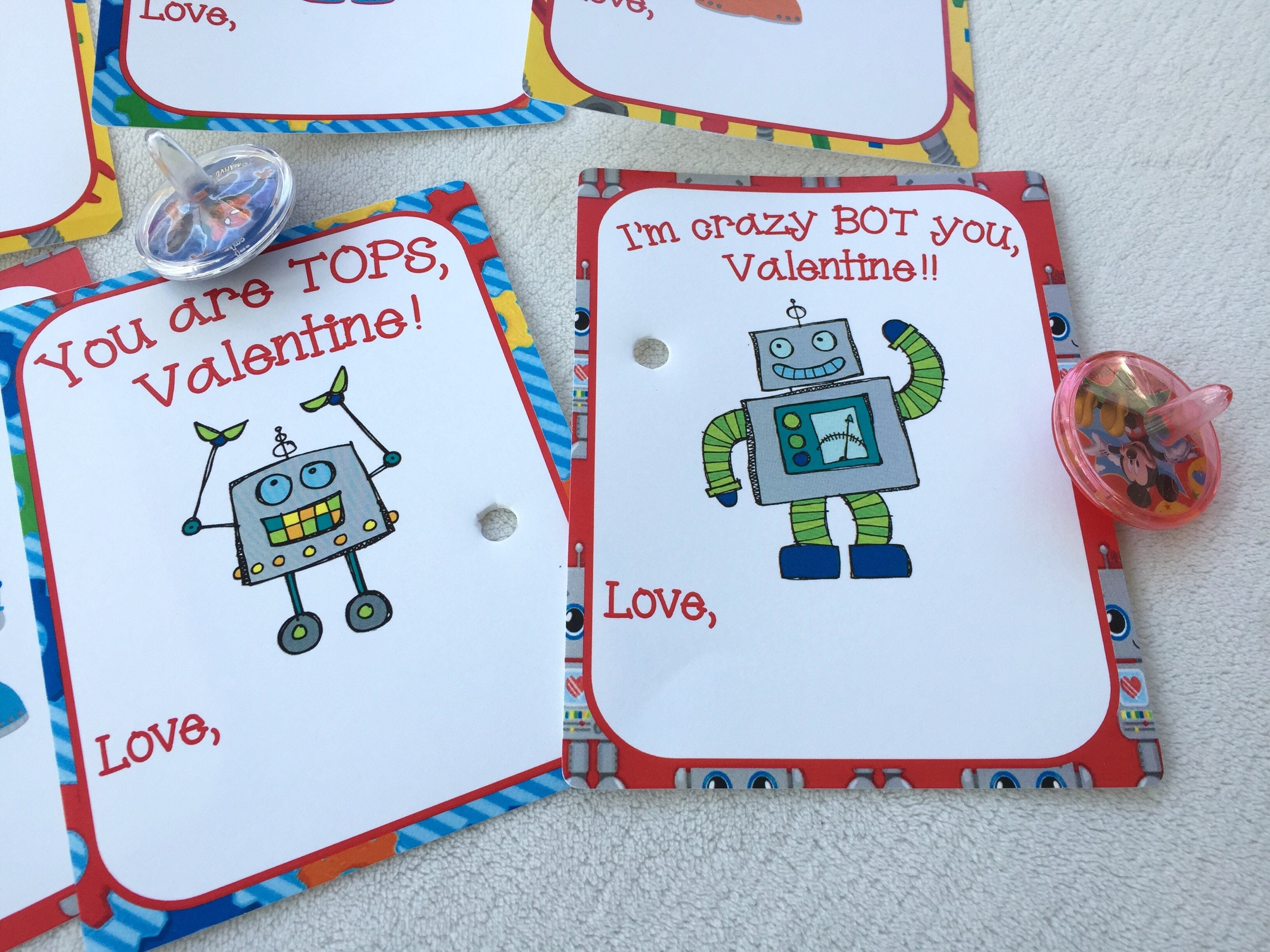 Printable Robot Valentine Preschool Valentine School | Etsy