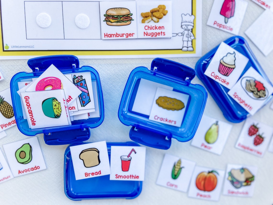 Digital Download Food Choice Board Menu Visual Autism - Etsy