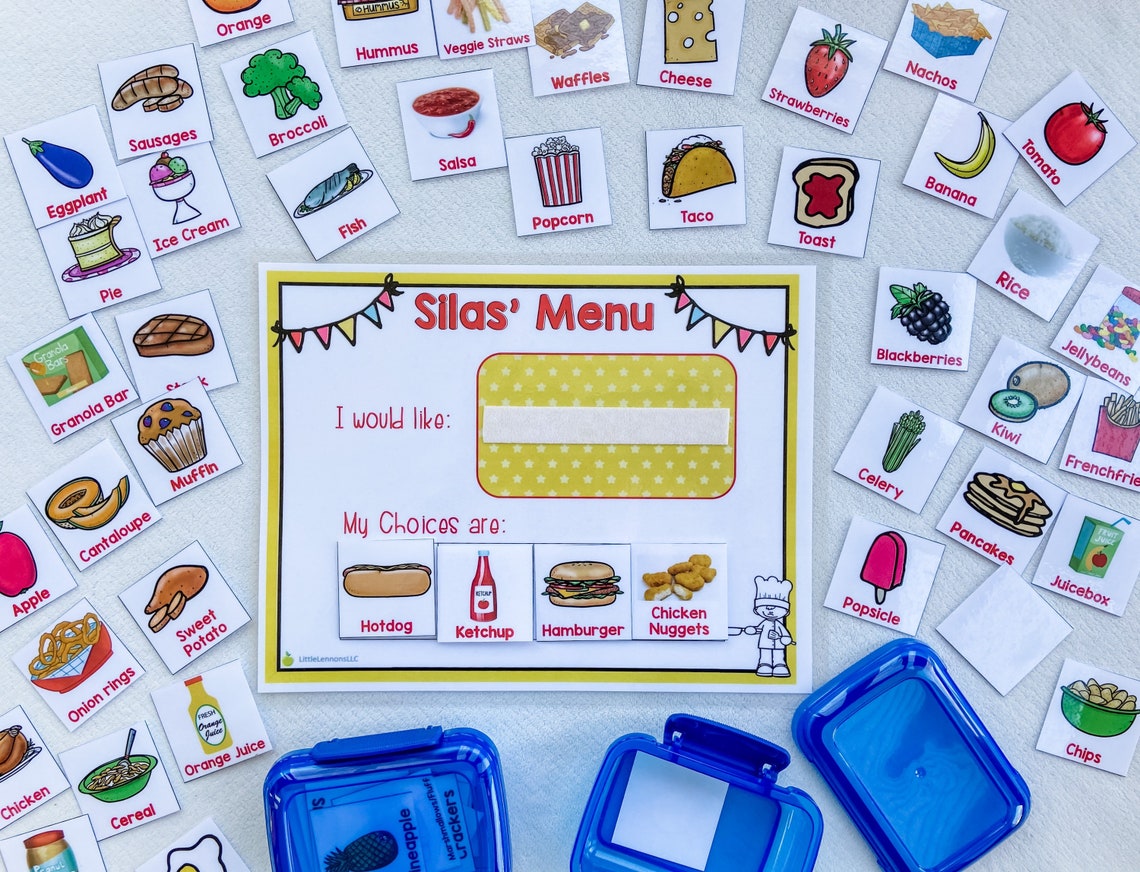 Digital Download Food Choice Board Menu Visual Autism - Etsy