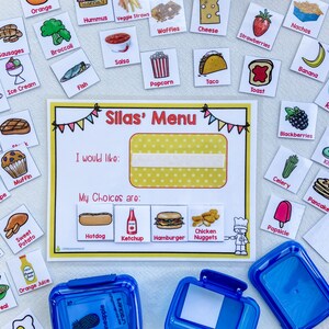 Digital Download Food Choice Board, Menu, Visual, Autism, Adhd, Speech ...