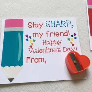 Printable Valentine, Pencil Sharpener, Elementary School Valentine ...