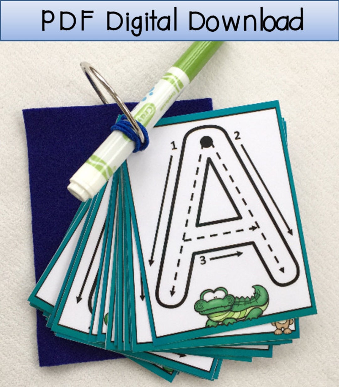 PDF Digital Download Uppercase Little Letters, Dry Erase, Alphabet ...