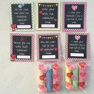 Printable Sidewalk Chalk Kids Class Valentine, Gender Neutral, Digital ...