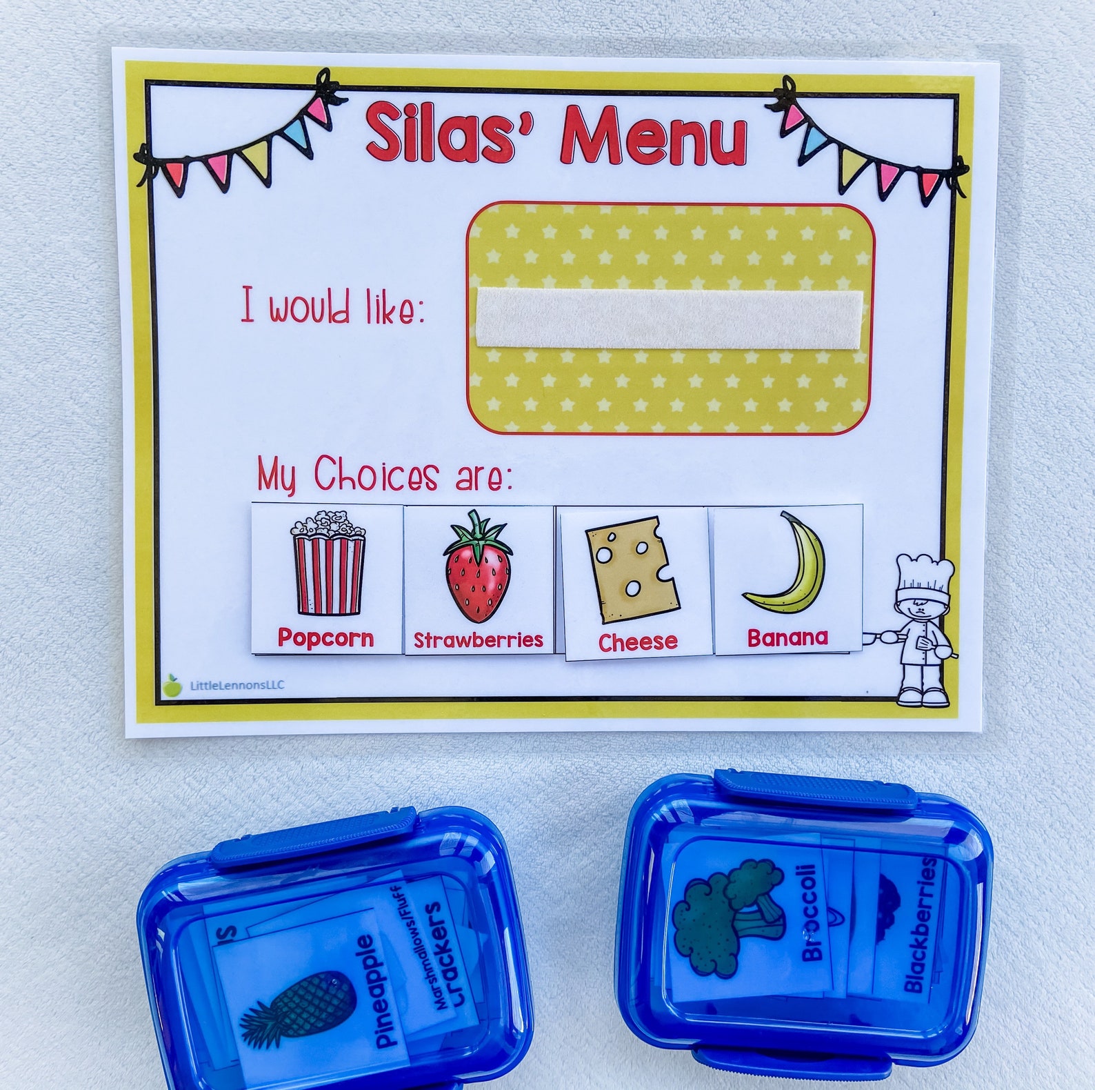 Digital Download Food Choice Board Menu Visual Autism - Etsy