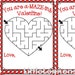 Printable Maze Valentine, Kindergarten Valentine, Elementary School ...