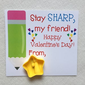 Printable Valentine, Pencil Sharpener, Elementary School Valentine ...