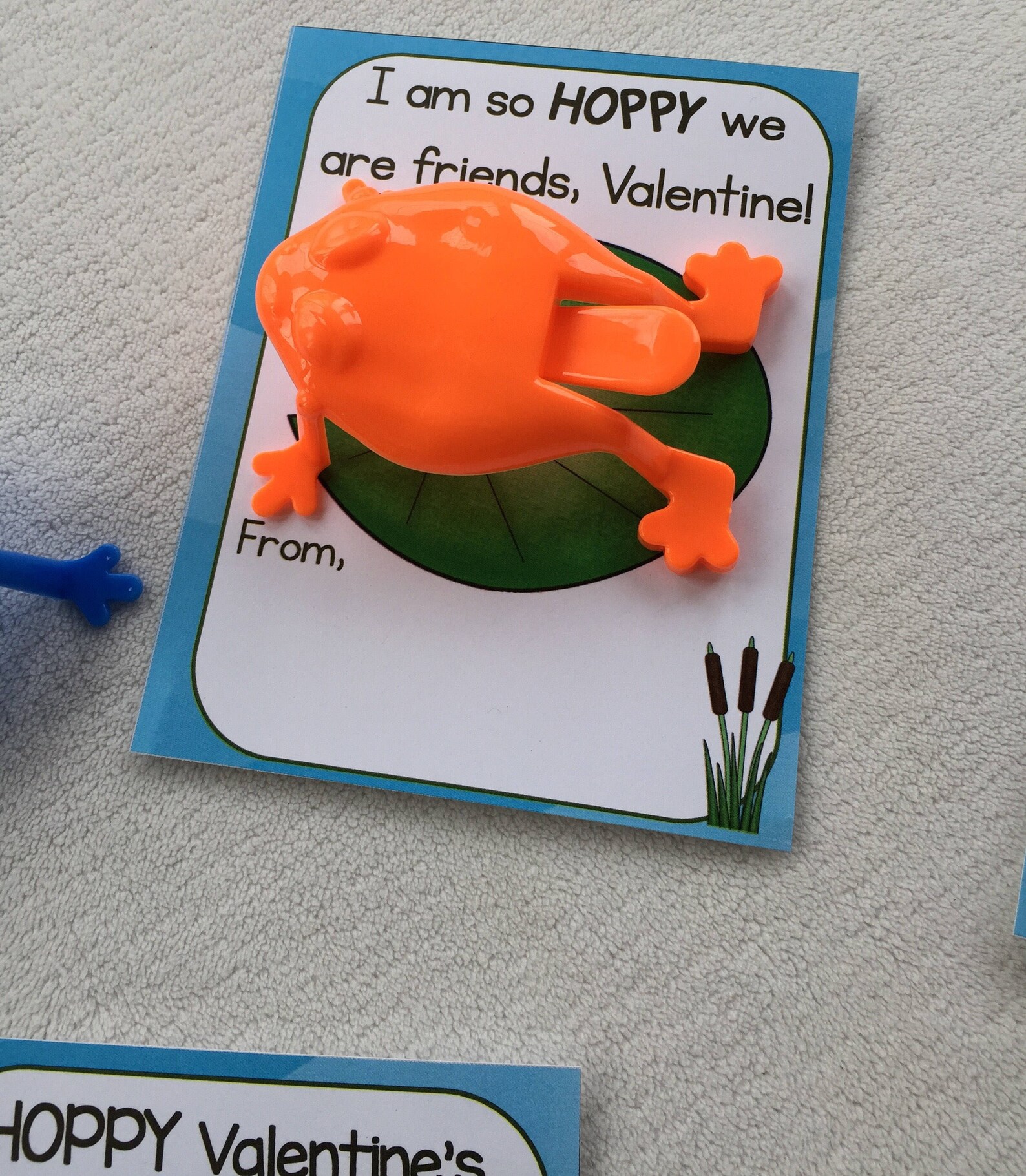Printable Frog Hoppy Valentine Preschool School - Etsy