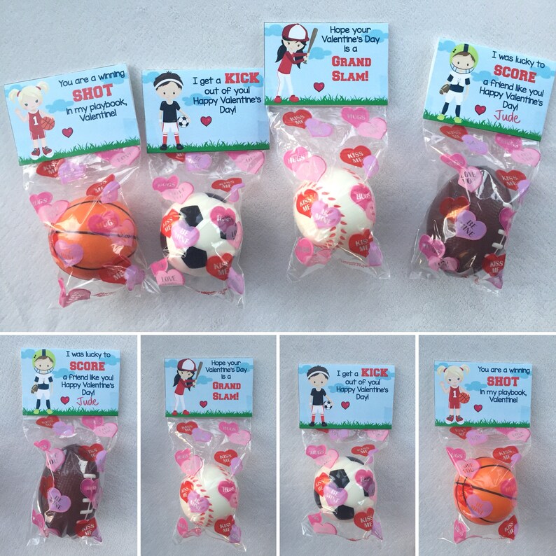 Printable Sports Kids Class Valentine Both Genders Digital | Etsy