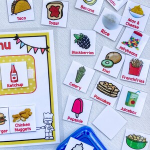 Digital Download Food Choice Board, Menu, Visual, Autism, Adhd, Speech ...