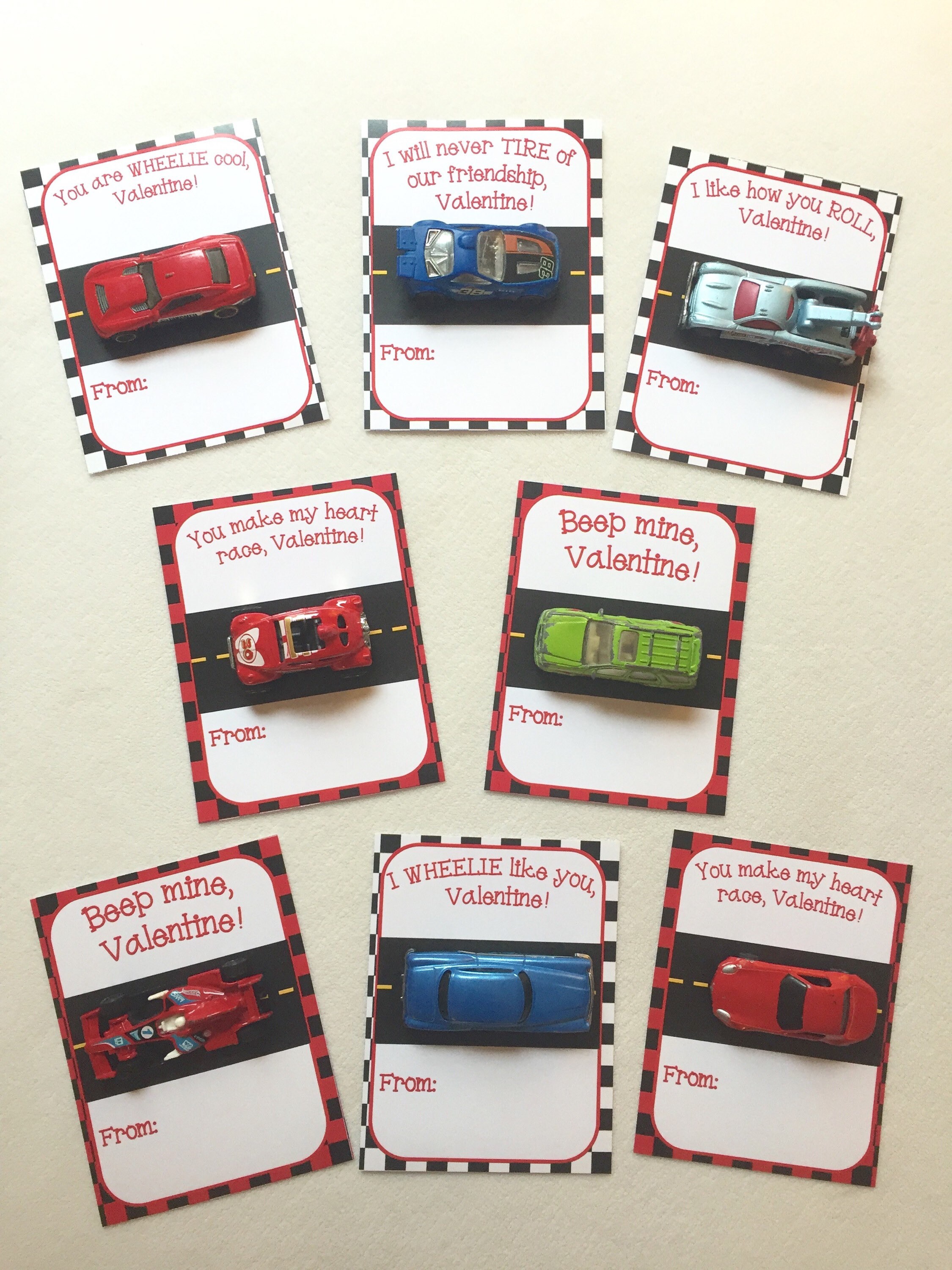 Printable Car Valentine Preschool Prek Kindergarten - Etsy