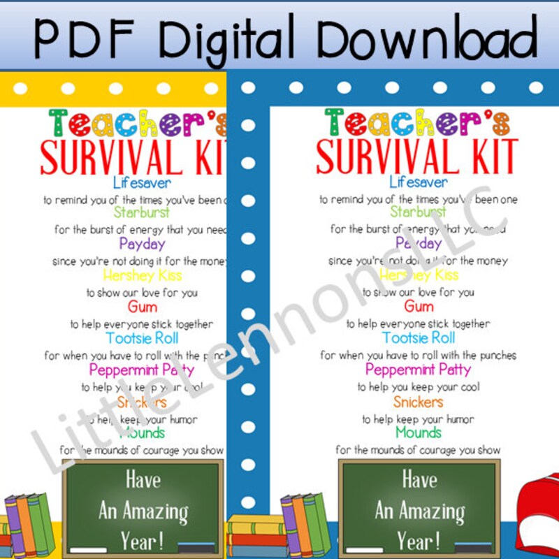 Teacher Survival Kit - Etsy