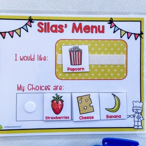 Digital Download Food Choice Board, Menu, Visual, Autism, Adhd, Speech ...