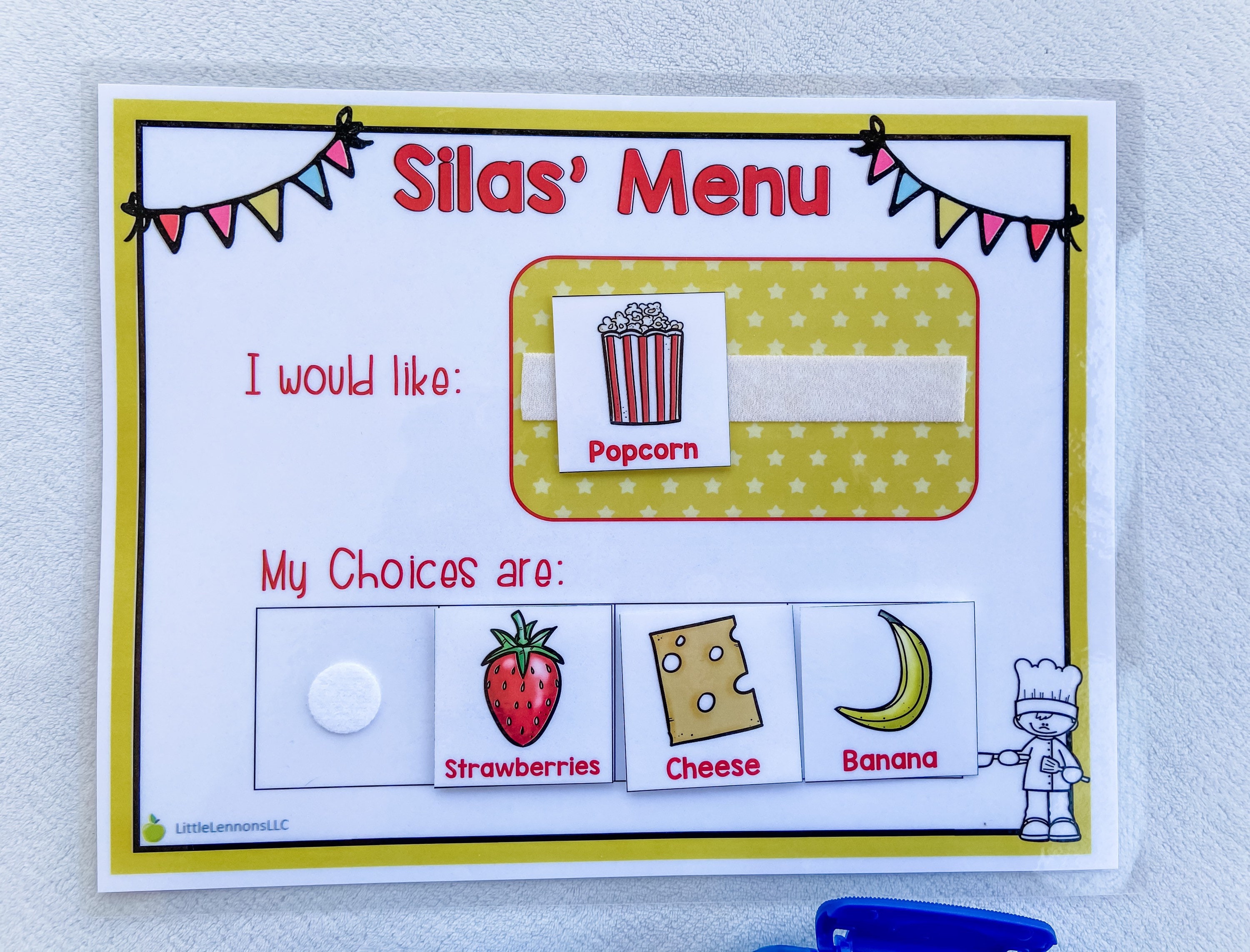 Digital Download Food Choice Board Menu visual autism | Etsy