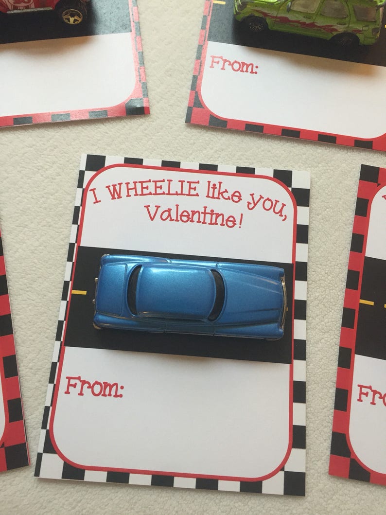 Printable Car Valentine Preschool Prek Kindergarten - Etsy