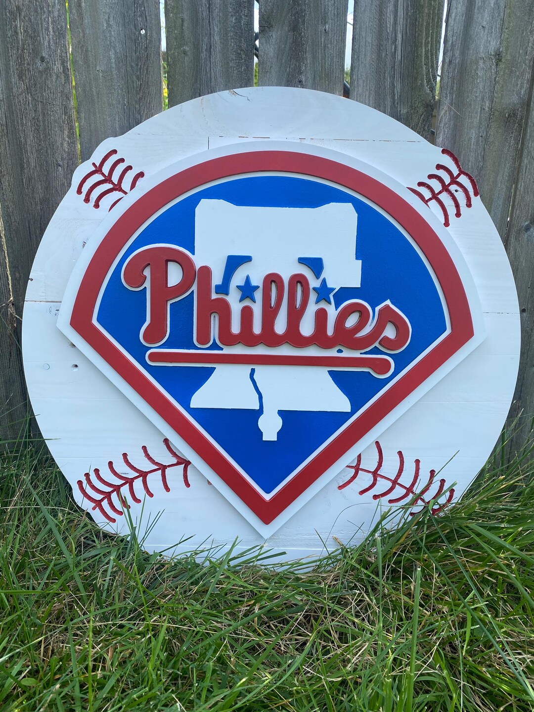 Rustic Philadelphia Phillies Wood Sign / Baseball Sign/ Hanging Wall ...