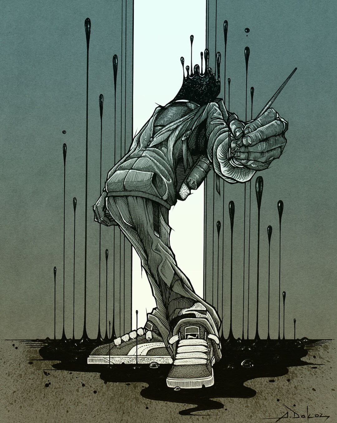 New Rare Inkman 8x10 High Quality Art Print by Alex Dakos 2017 - Etsy