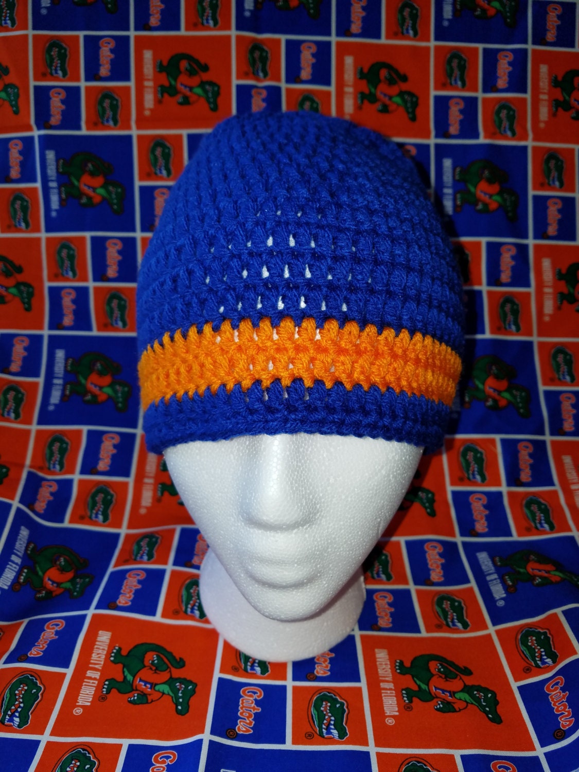 Orange & Blue Winter Hat/beanie - Etsy