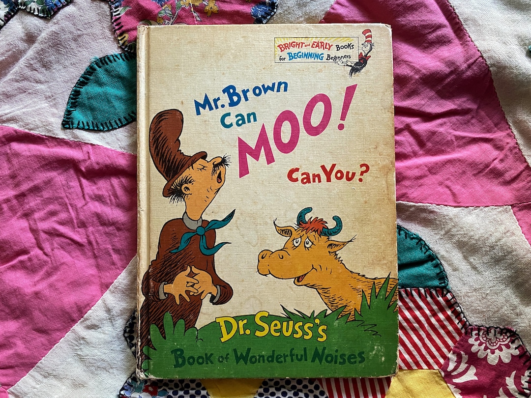 Mr. Brown Can Moo Can You Book by Dr. Seuss 1970 Picture Children’s ...