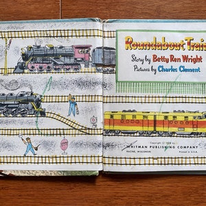 Roundabout Train Book by Betty Ren Wright 1958 Children's Vintage - Etsy
