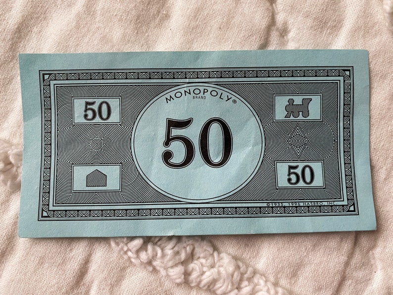 Vintage Monopoly Board Game Play Fake Money - Etsy