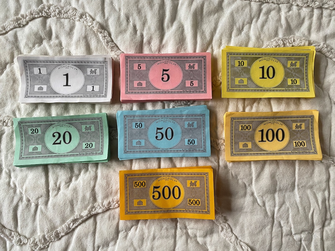 Vintage Monopoly Board Game Play Fake Money - Etsy
