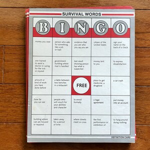 Lakeshore Survival Words Bingo LC932 1986 Vintage Game - Etsy