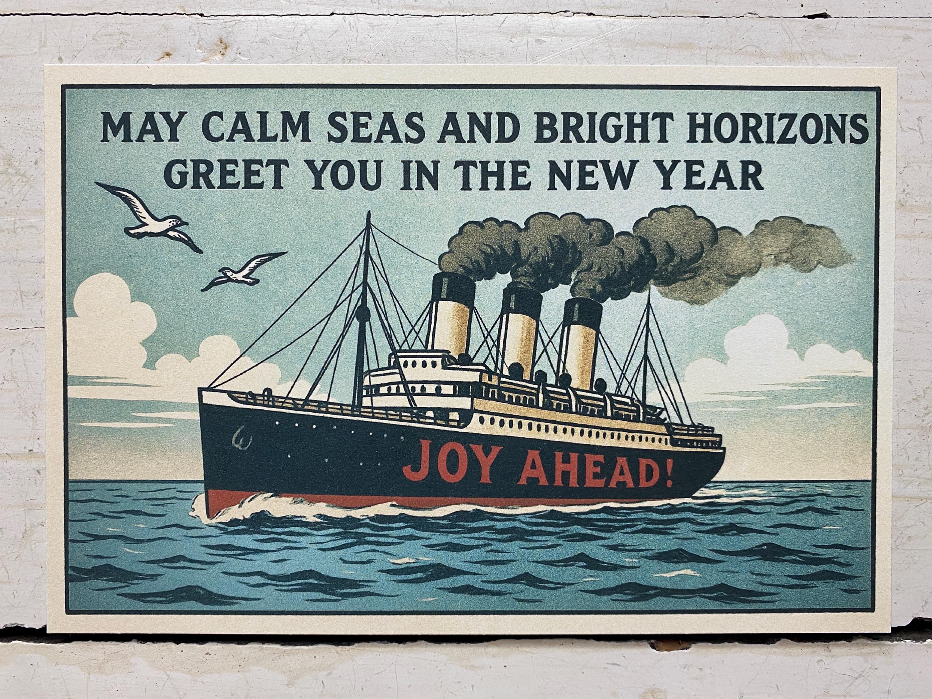 Postcard May Calm Seas and Bright Horizons Greet You in the New Year ...