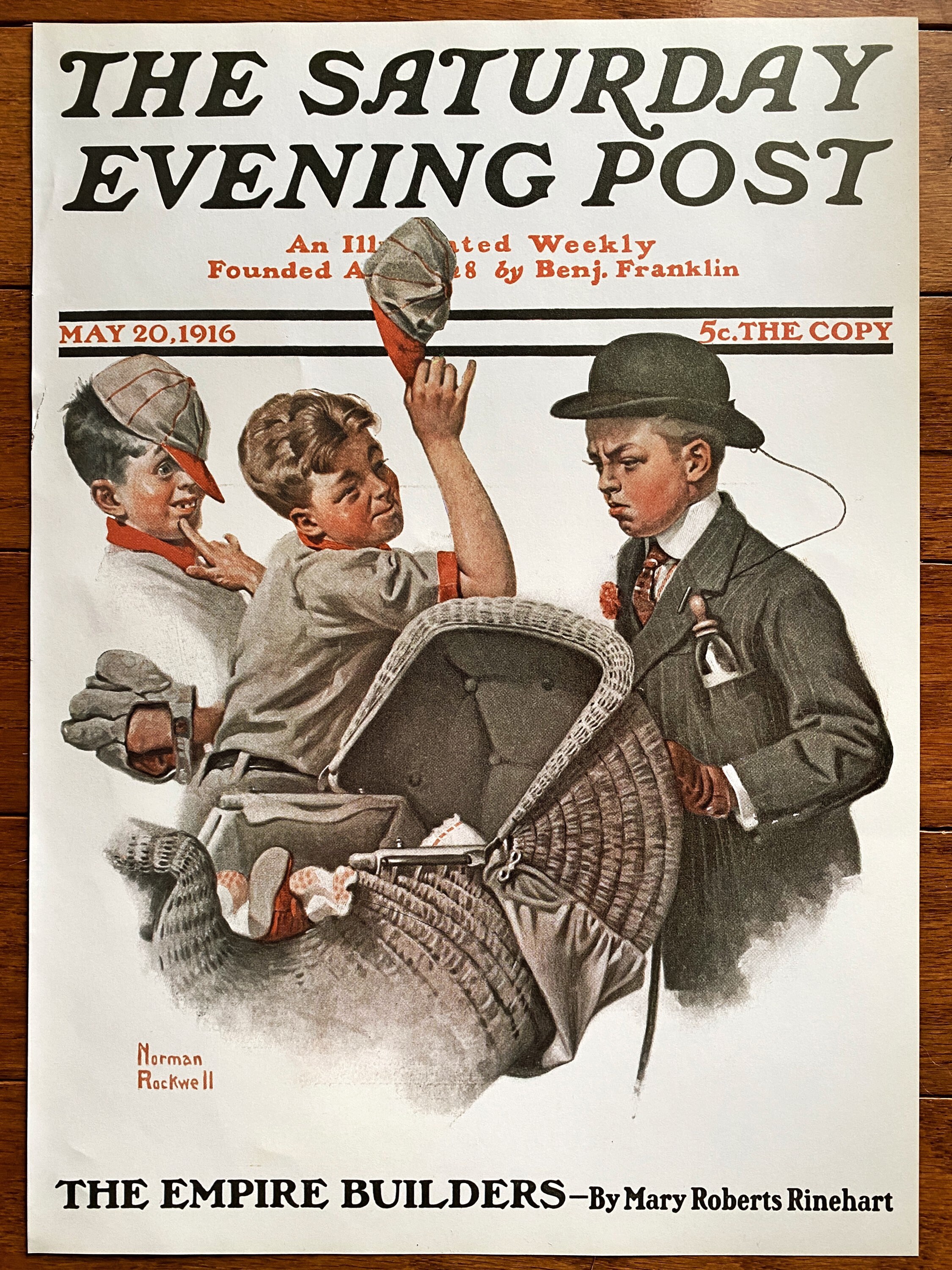 Norman Rockwell On Baby Bib