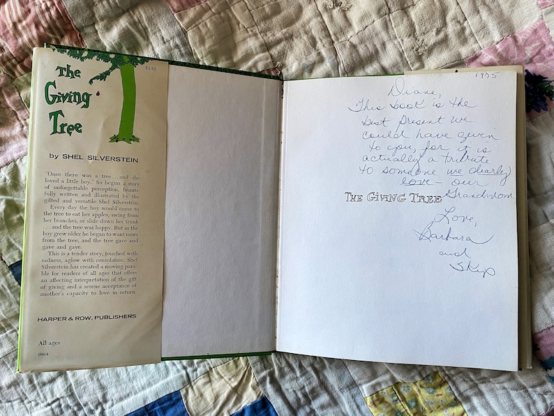 The Giving Tree Book by Shel Silverstein Children’s Picture 1964 ...