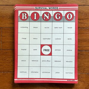 Lakeshore Survival Words Bingo LC932 1986 Vintage Game - Etsy